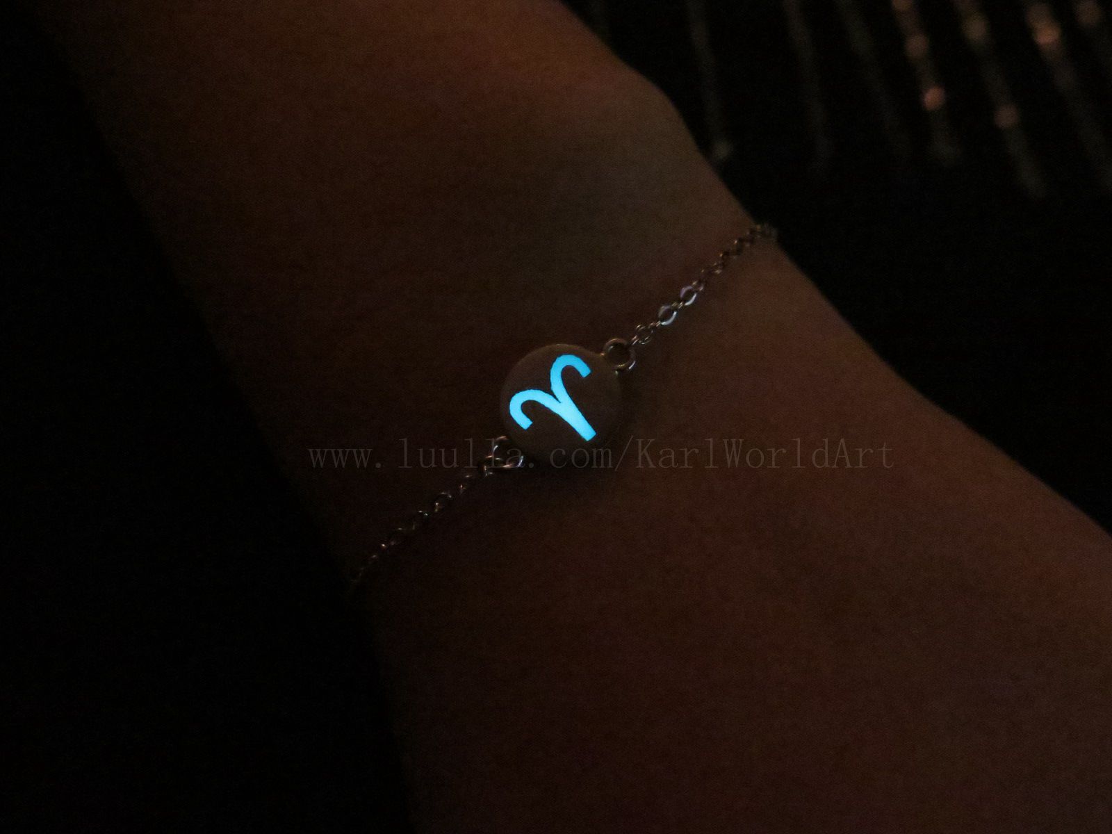 Cyan Glow In The Dark Aries Bracelets, Aries Constellation Bracelets ...